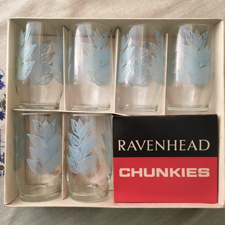 Boxed Ravenhead “Chunkies” glasses. - RetroSpectro