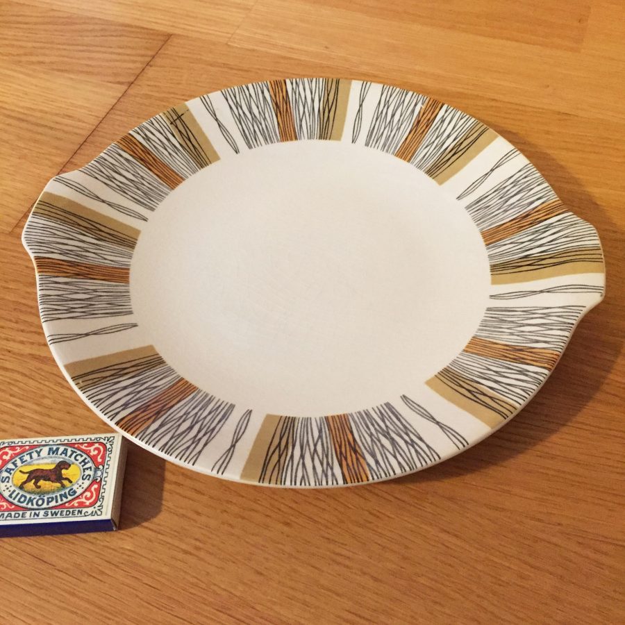 Midwinter Sienna Pattern Sandwich Platter - RetroSpectro