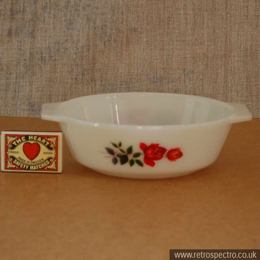 JAJ Pyrex Small June Rose Pattern - RetroSpectro