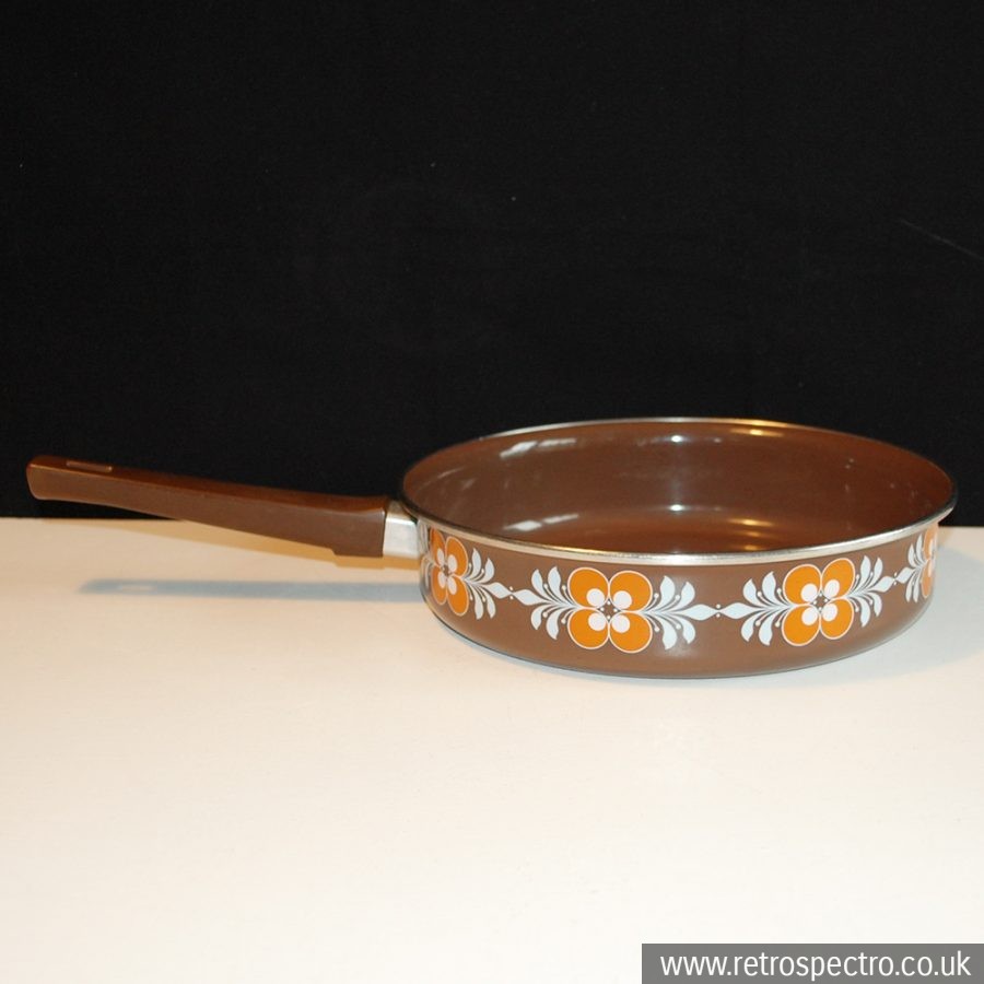 Brown Enamel Pan - RetroSpectro