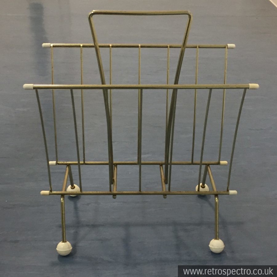 Vintage Metal Magazine Rack - RetroSpectro