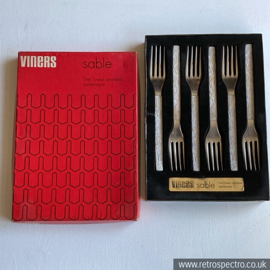 Viners Sable Dessert Forks - RetroSpectro