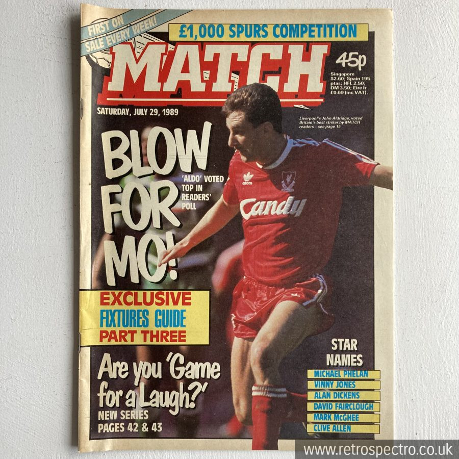 Match Magazine - 29th July 1989 - RetroSpectro