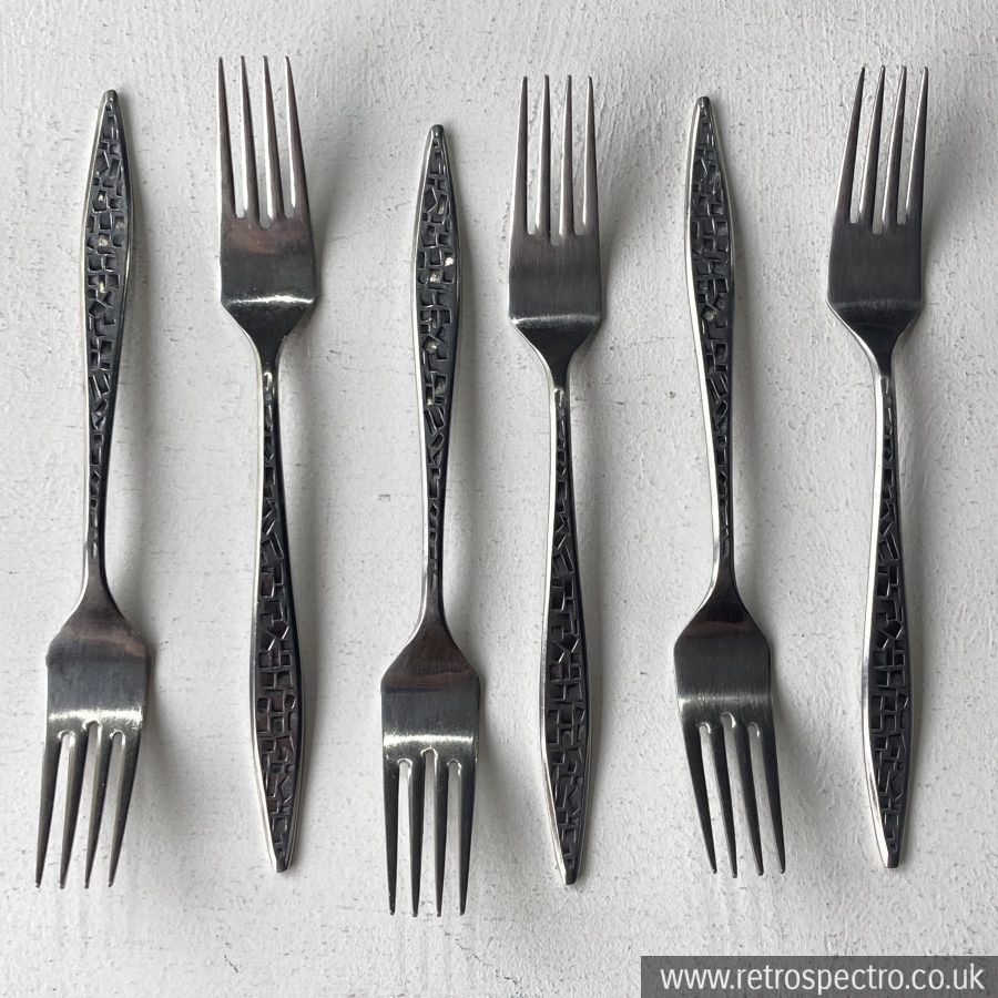 Viners Mosaic Fish Forks - RetroSpectro