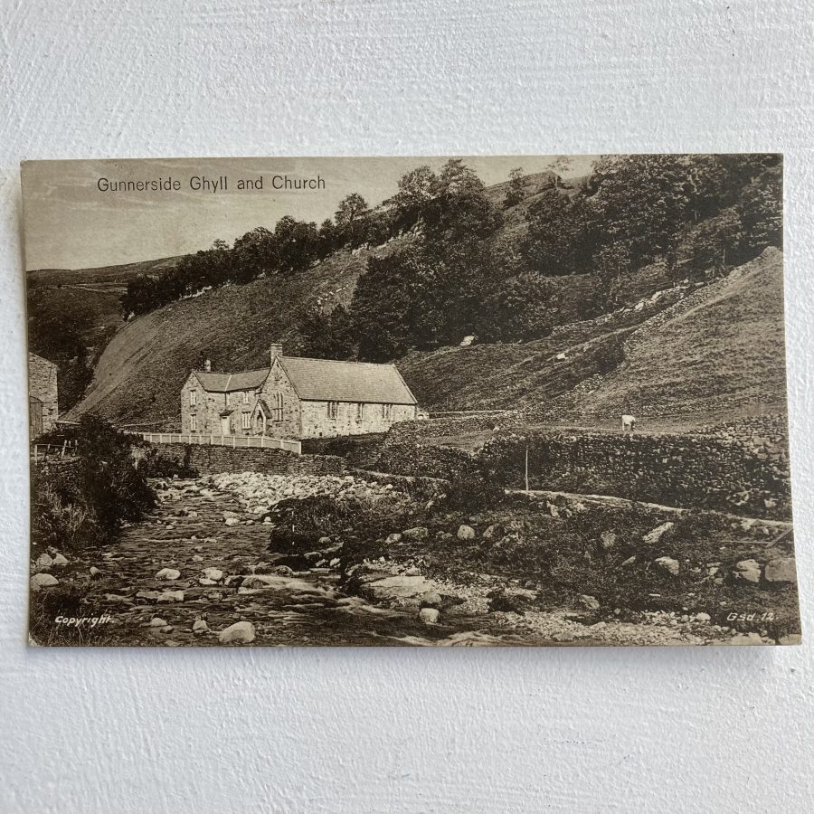 Postcard - Gunnerside Ghyll and Church - RetroSpectro