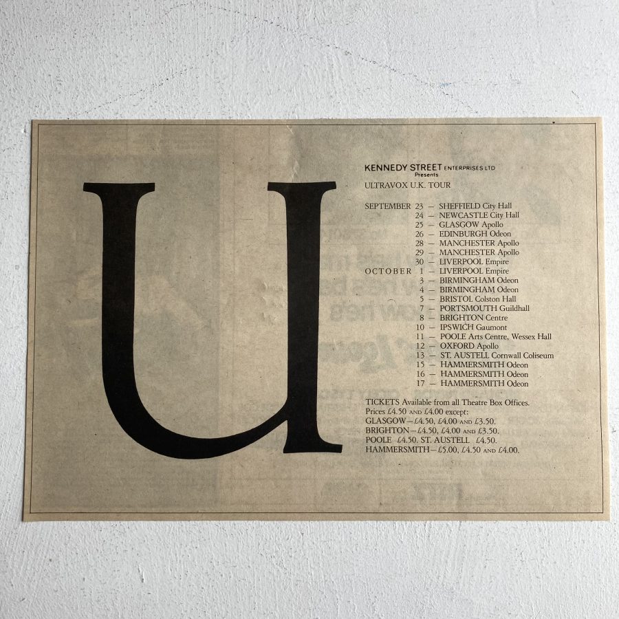 Poster - Ultravox - RetroSpectro