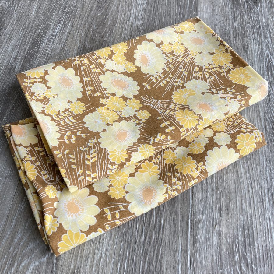 Two Floral Christys Pillow Cases - RetroSpectro