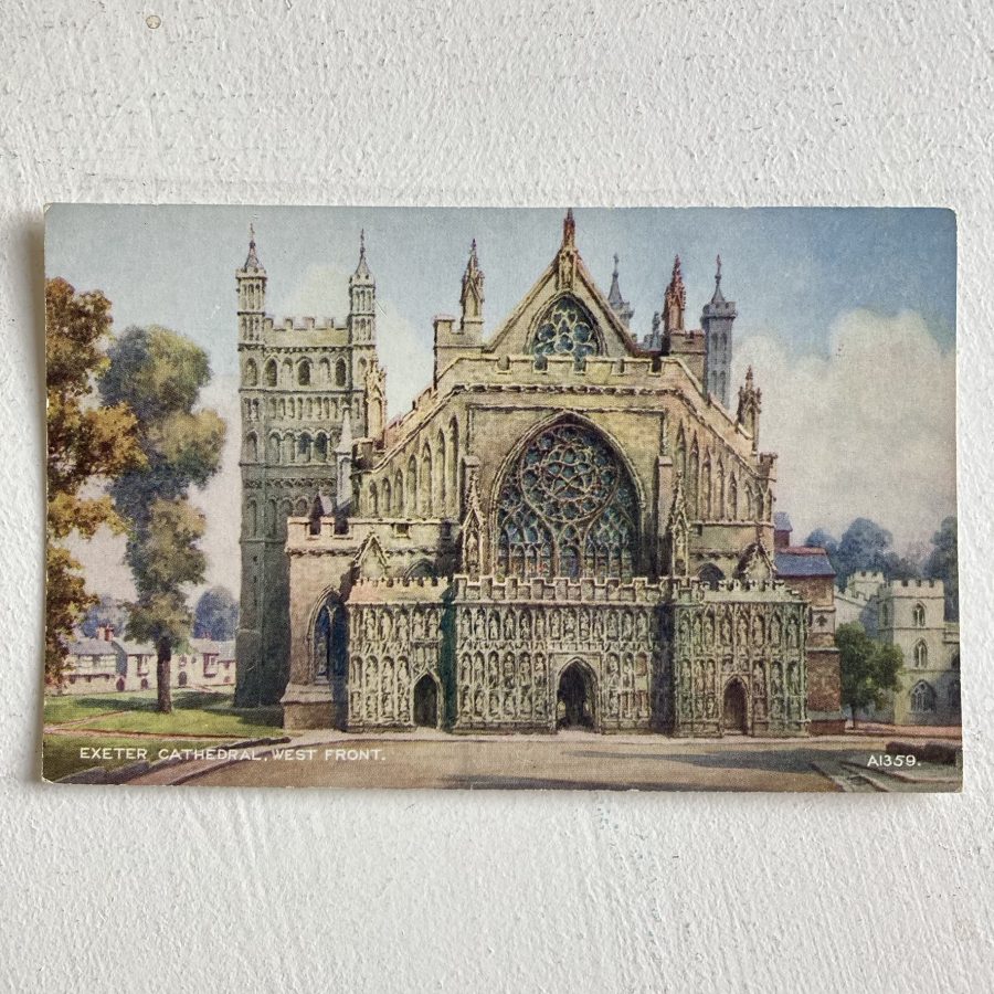 Postcard - Exeter Cathedral - RetroSpectro