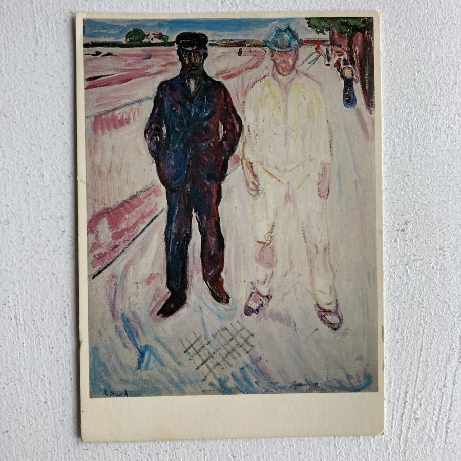 Postcard - Mason and Mechanic by Edvard Munch - RetroSpectro