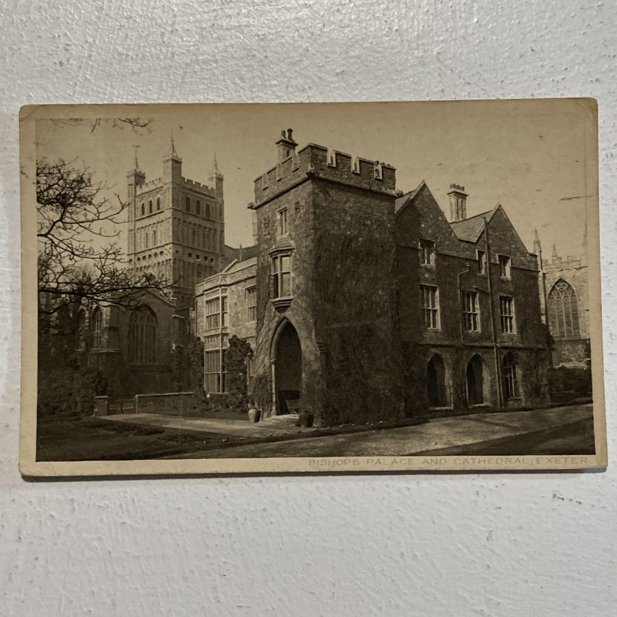 Postcard - Bishops Palace And Cathedral Exeter - RetroSpectro