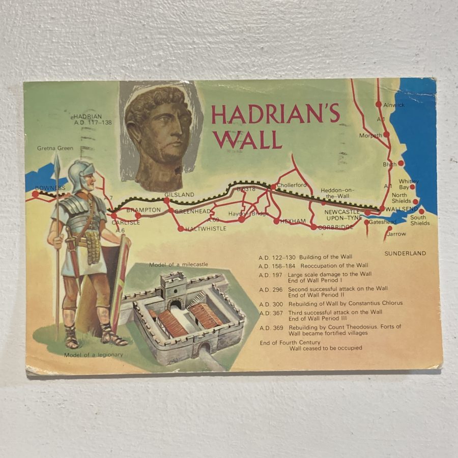 Postcard - Hadrian's Wall Map - RetroSpectro