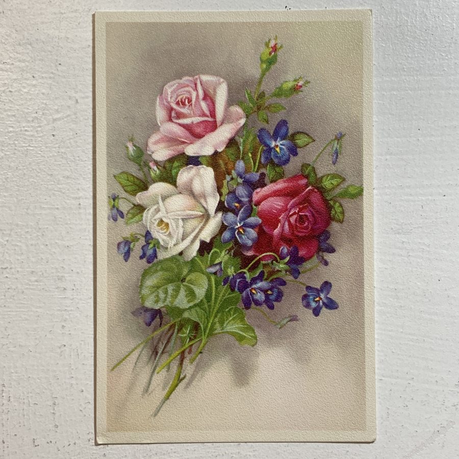 Postcard - Roses & Violets - RetroSpectro