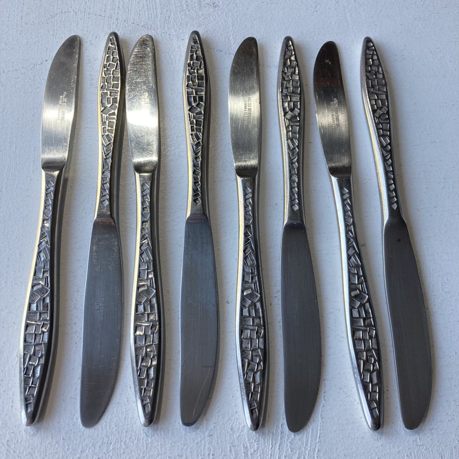Viners Mosaic Table Knives - RetroSpectro