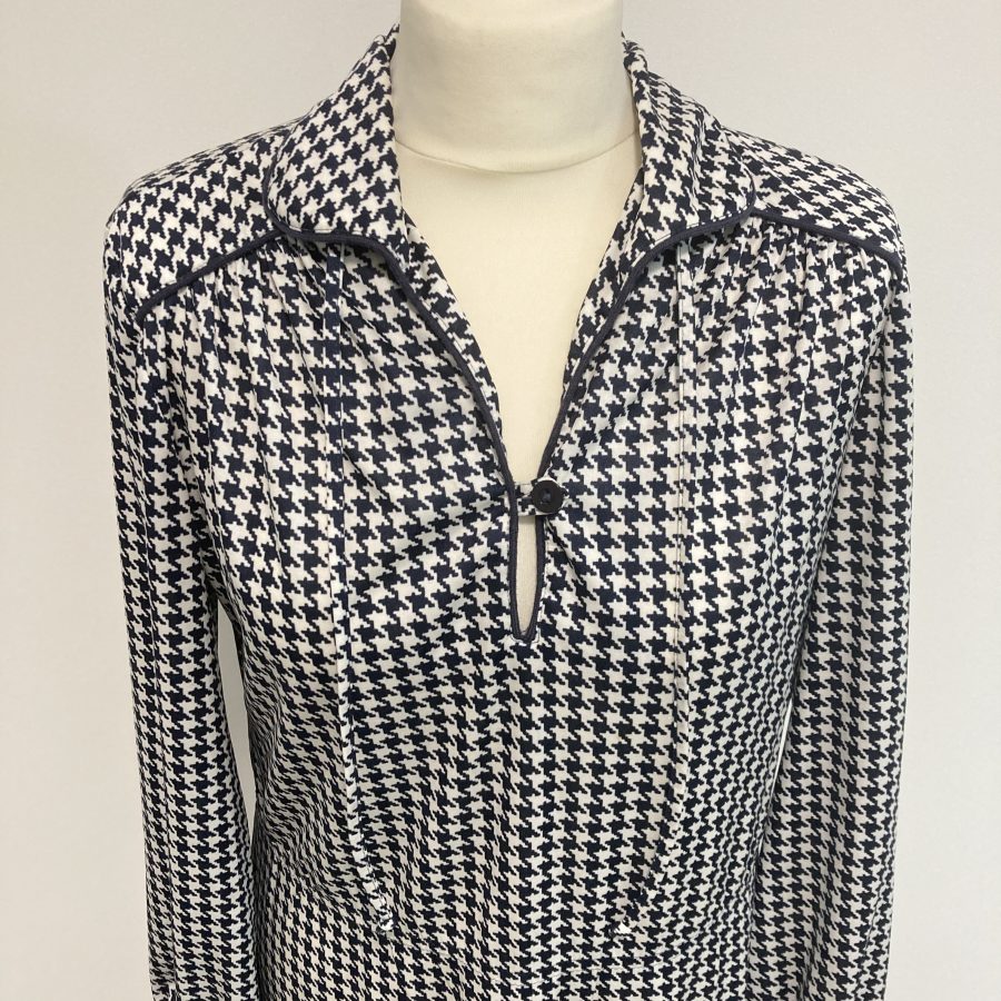 Dog Tooth Pattern Dress - RetroSpectro